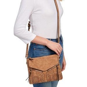 Violet Ray | Bags | Violet Ray Cognac Crossbody Bag | Poshmark